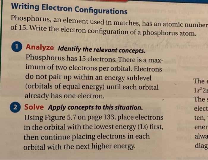 Solved Writing Electron Configurations Phosphorus, an | Chegg.com