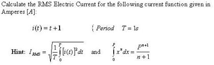 Solved Calculate the RMS Electric Current for the following | Chegg.com