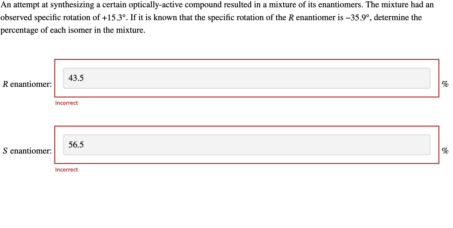 Solved An attempt at synthesizing a certain optically-active | Chegg.com