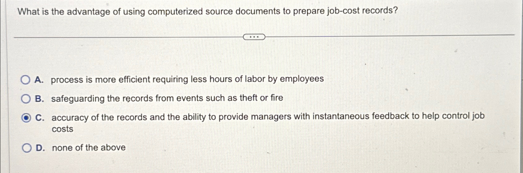Solved What is the advantage of using computerized source | Chegg.com