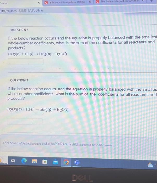 Solved If the below reaction occurs and the equation is | Chegg.com