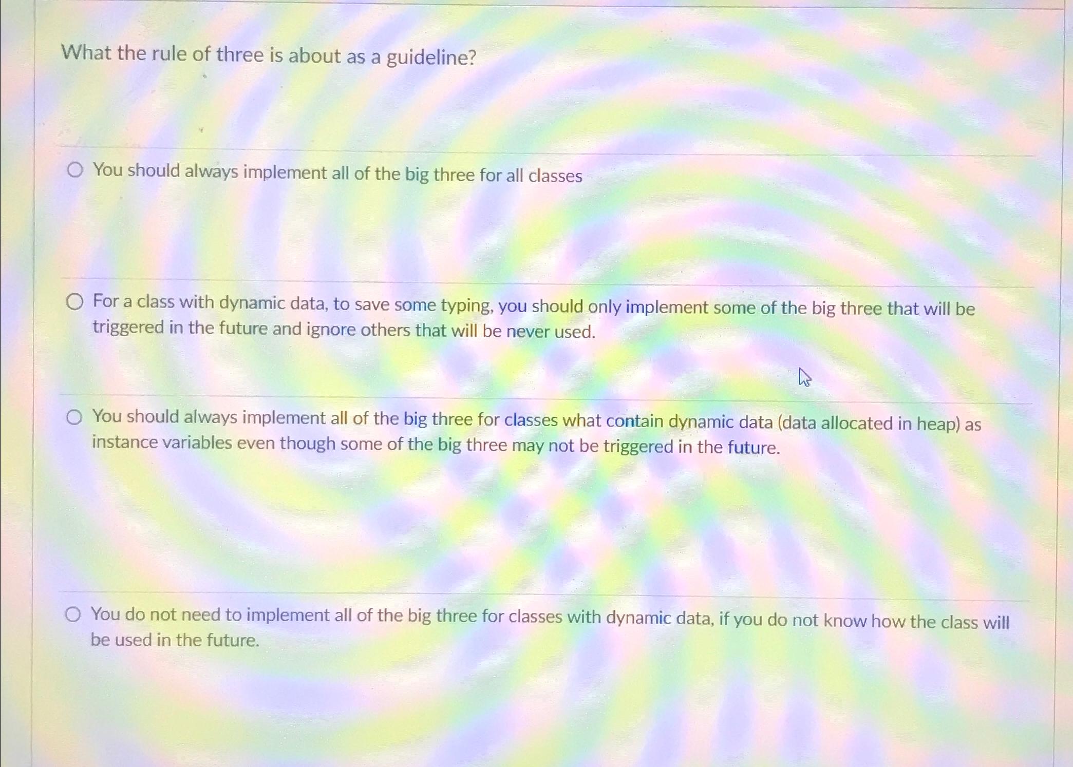 Solved What the rule of three is about as a guideline?You | Chegg.com