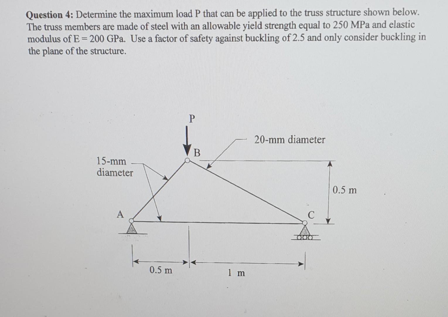 Solved Question 4: Determine the maximum load P that can be | Chegg.com
