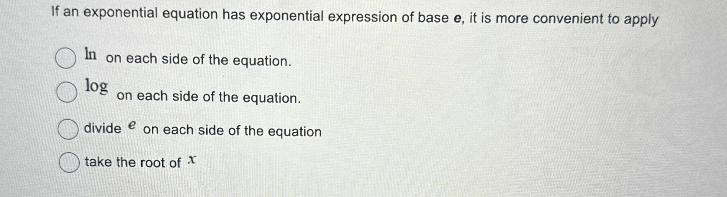 Solved If an exponential equation has exponential expression | Chegg.com