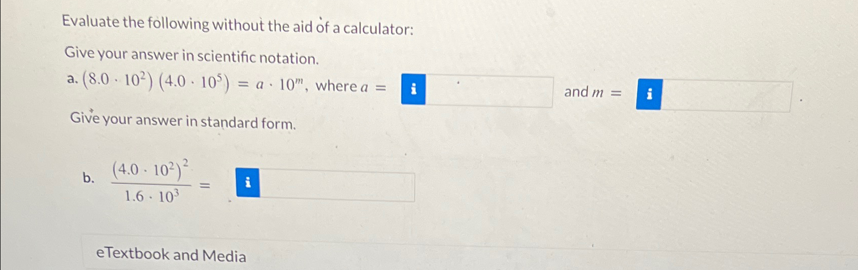 Solved Evaluate the following without the aid of a | Chegg.com
