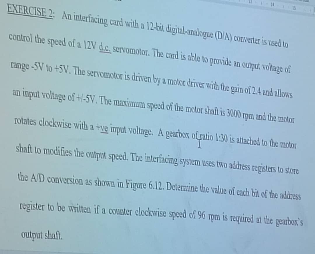 Solved EXERCISE 2: An interfacing card with a 12 -bit | Chegg.com