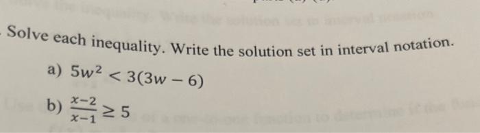 Solved Solve each inequality. Write the solution set in | Chegg.com