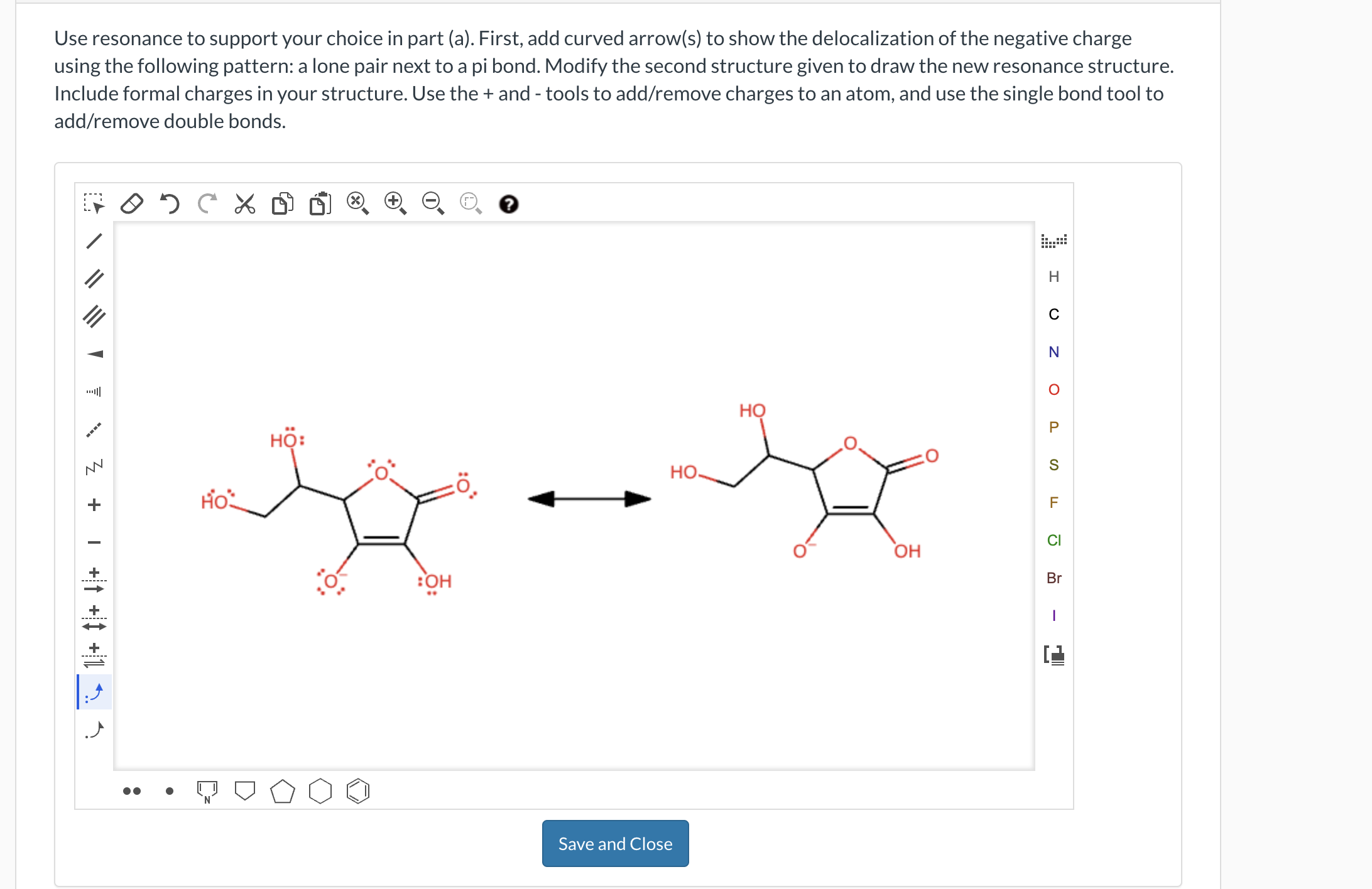 Solved Use resonance to support your choice in part (a). | Chegg.com