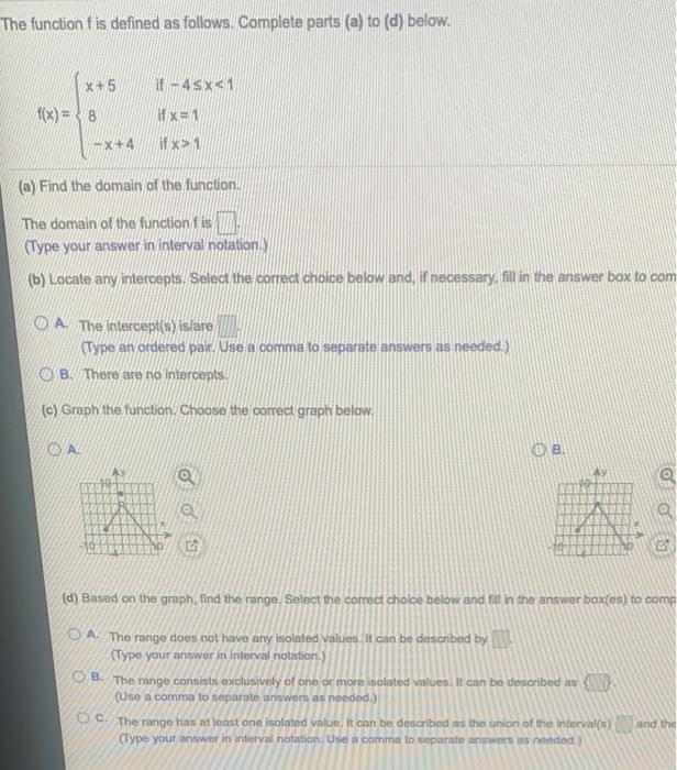 Solved The function fis defined as follows. Complete parts | Chegg.com