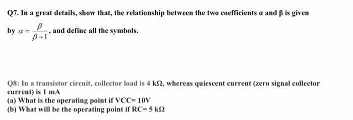 Solved Q7. In a great details, show that, the relationship | Chegg.com