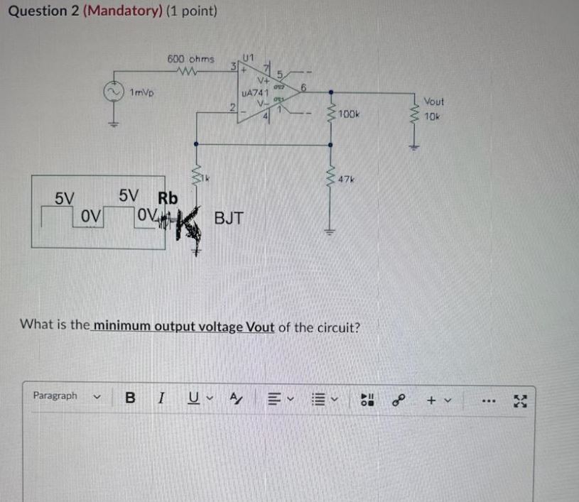 Solved Question 2 (Mandatory) (1 ﻿point)What is the minimum | Chegg.com
