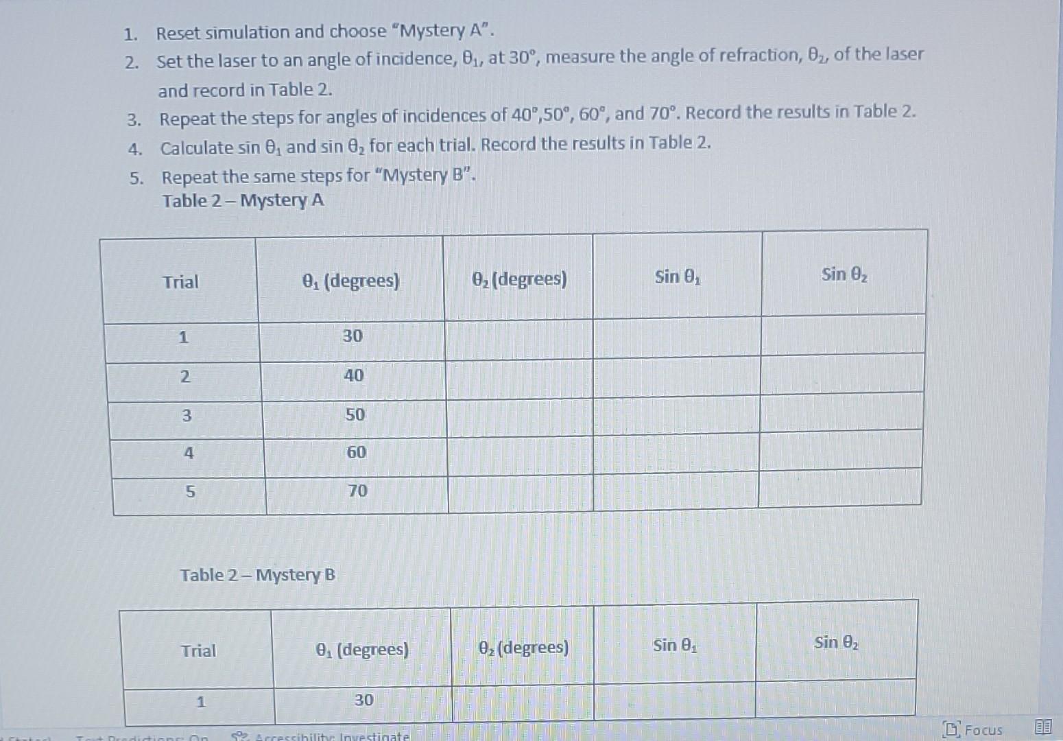 1. Reset simulation and choose "Mystery An. 2. Set | Chegg.com