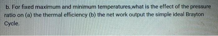 Solved b. For fixed maximum and minimum temperatures, what | Chegg.com