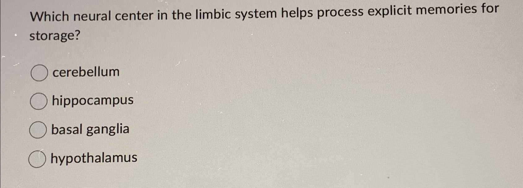 Solved Which neural center in the limbic system helps | Chegg.com