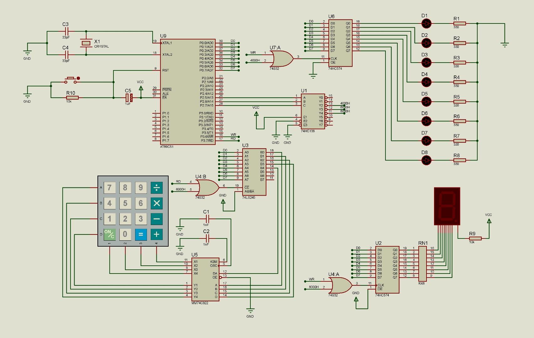 The following schematic is used to read 3 digit | Chegg.com