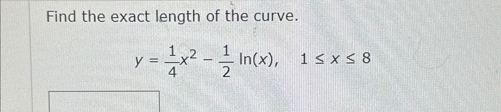 Solved Find the exact length of the | Chegg.com