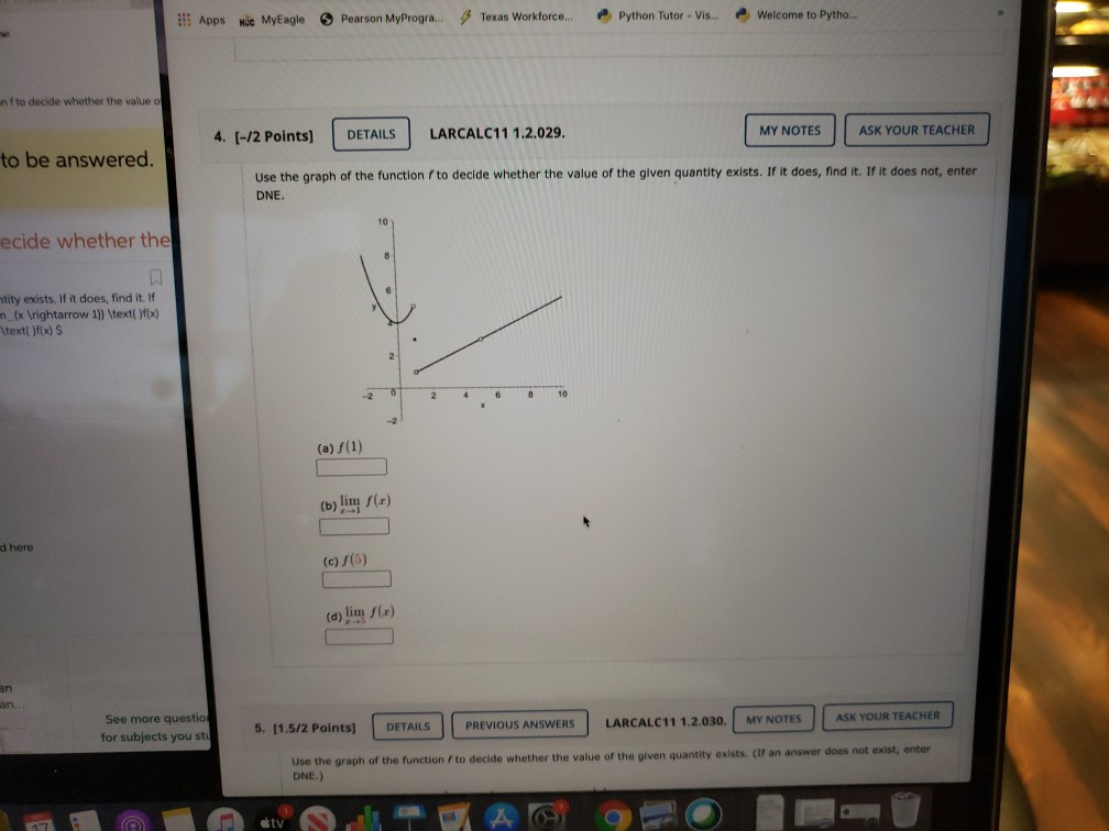 Solved Use the graph of the function f to decide whether the | Chegg.com
