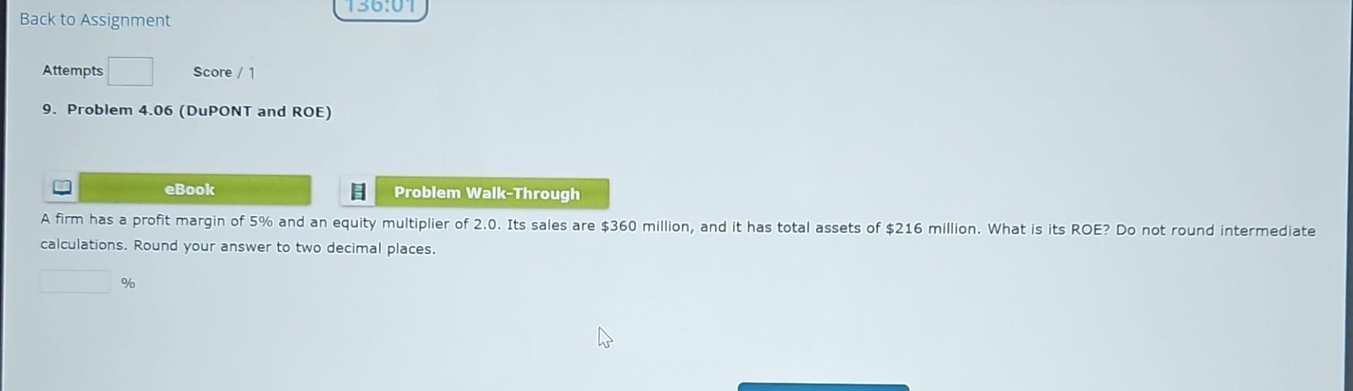 Solved Back to Assignment Attempts Score / 1 9. Problem 4.06 | Chegg.com