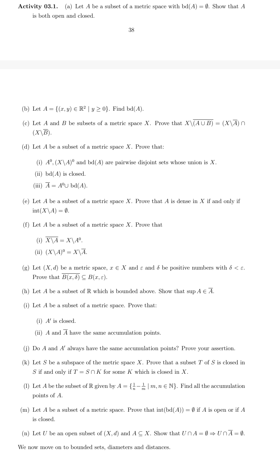 Solved Let S be ﻿a subspace of ﻿the metric space X. ﻿Prove | Chegg.com