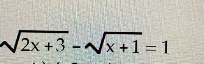 Solved W2x +3 - Vx+1 = 1 ^ | Chegg.com