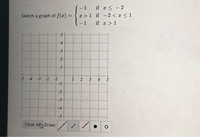 Solved f(x)=⎩⎨⎧−1x+1−1 if x≤−2 if −2 | Chegg.com