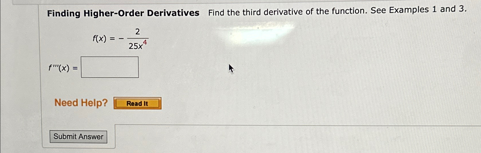 Solved Finding Higher-Order Derivatives Find the third | Chegg.com