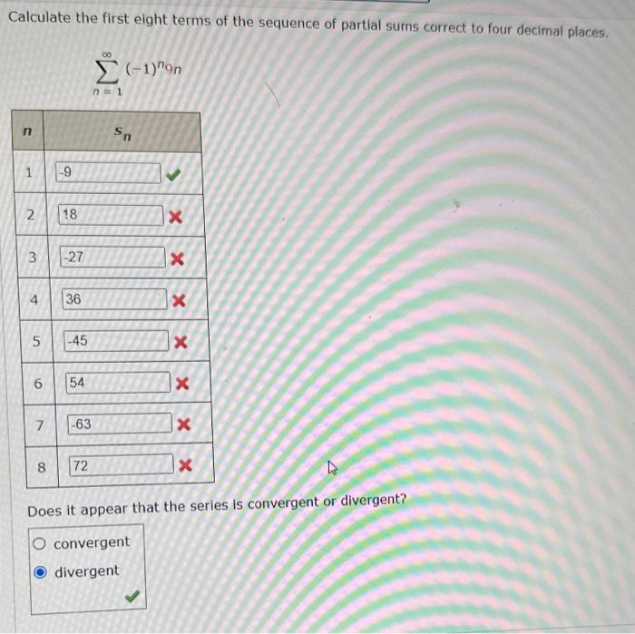 Solved Calculate the first eight terms of the sequence of | Chegg.com
