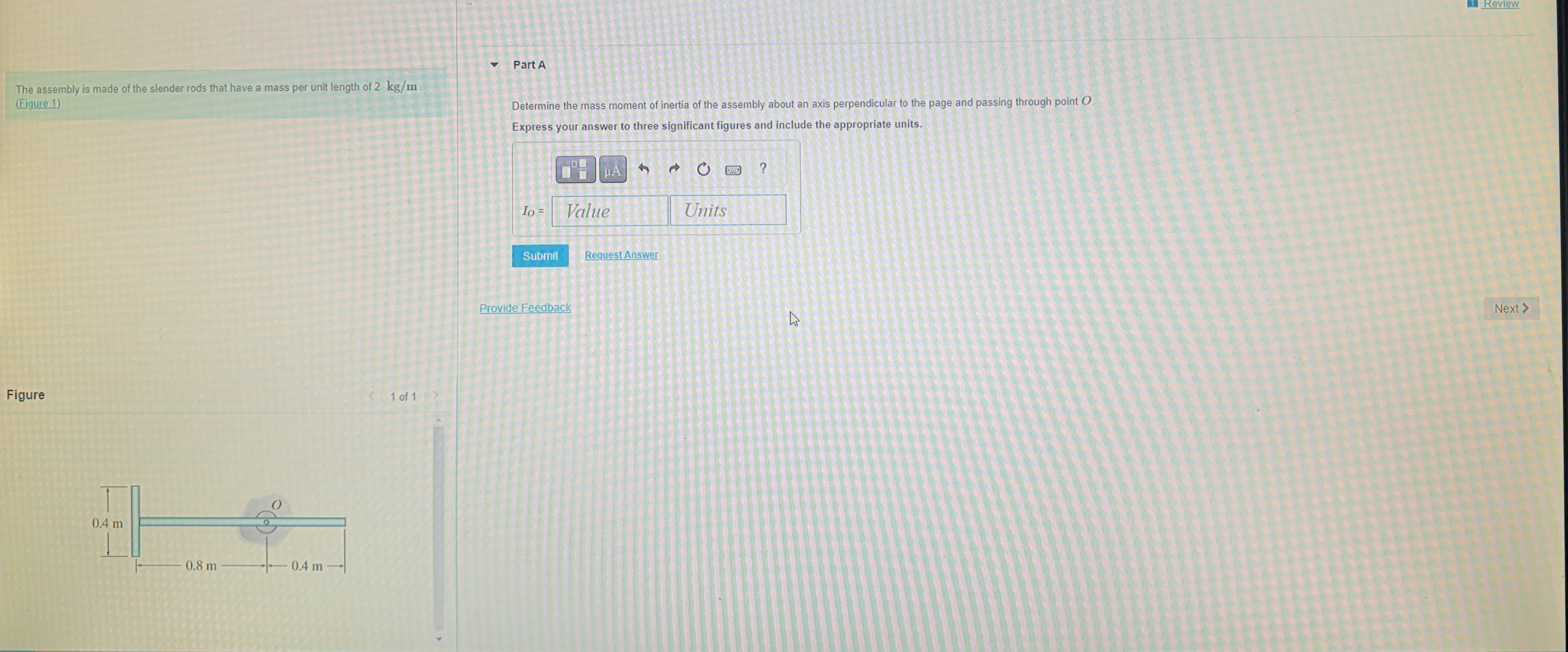Solved ReviewThe assembly is made of the slender rods that | Chegg.com