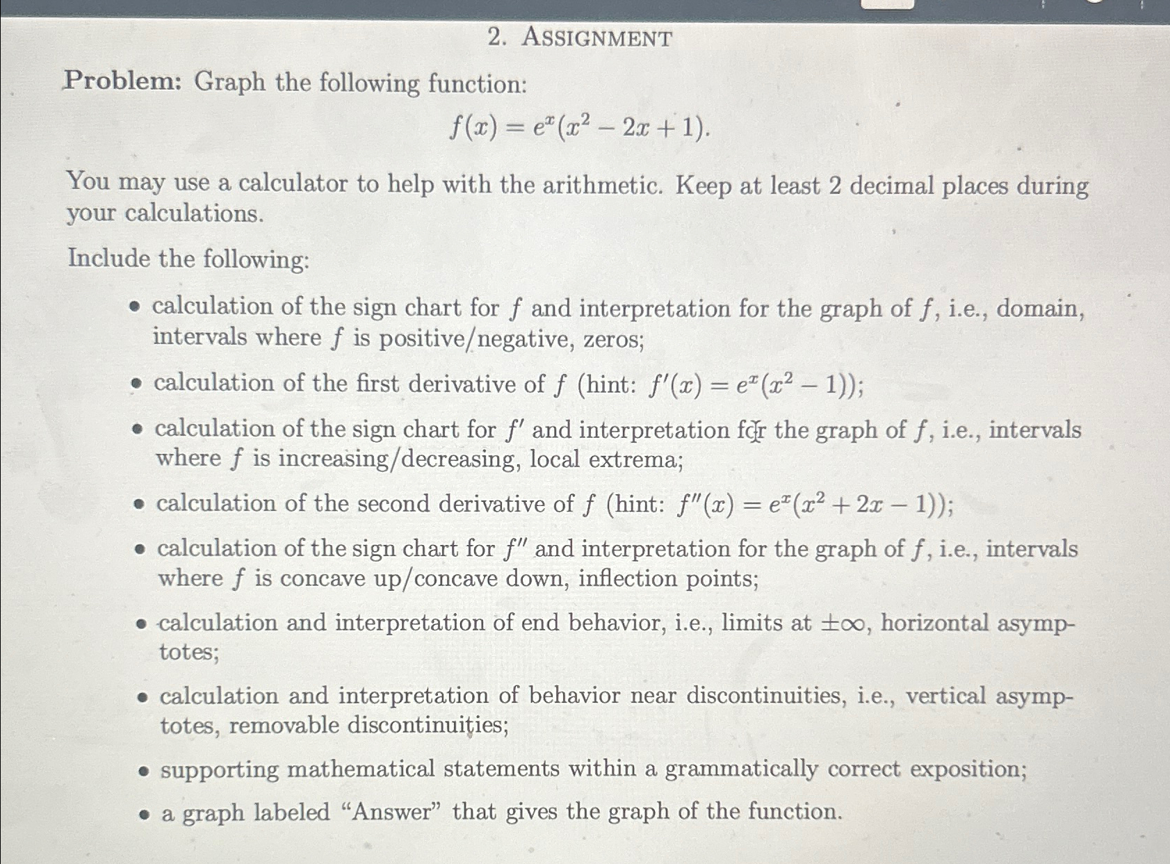 Solved AssignMENTProblem: Graph the following | Chegg.com