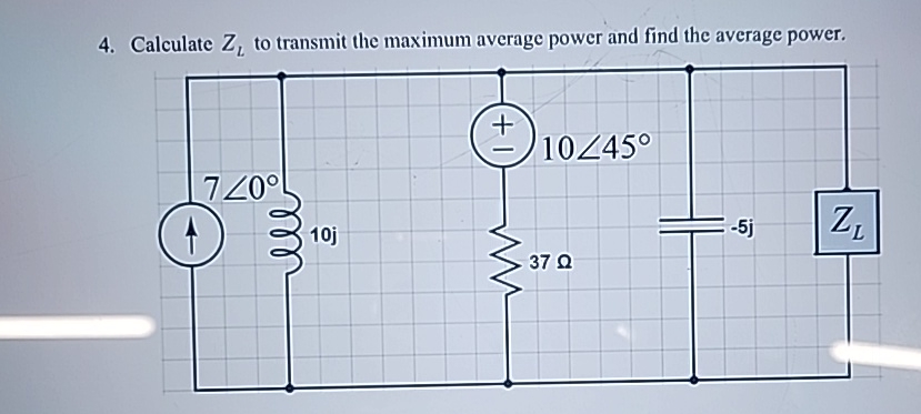 Solved Calculate ZI ﻿to transmit the maximum average power | Chegg.com