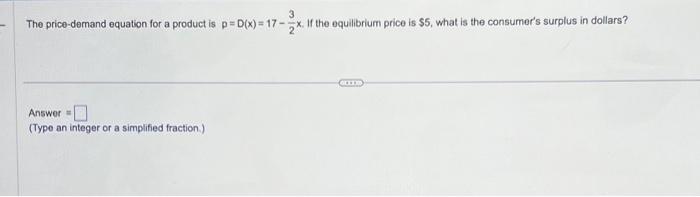 Solved The price-dernand equation for a product is | Chegg.com
