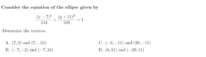 Solved Consider the equation of the ellipse given by | Chegg.com