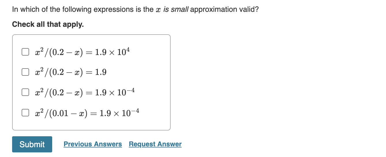 Solved In which of the following expressions is the x ﻿is | Chegg.com