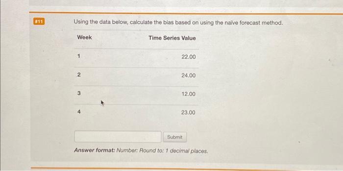Solved Using the data below, calculate the bias based on | Chegg.com