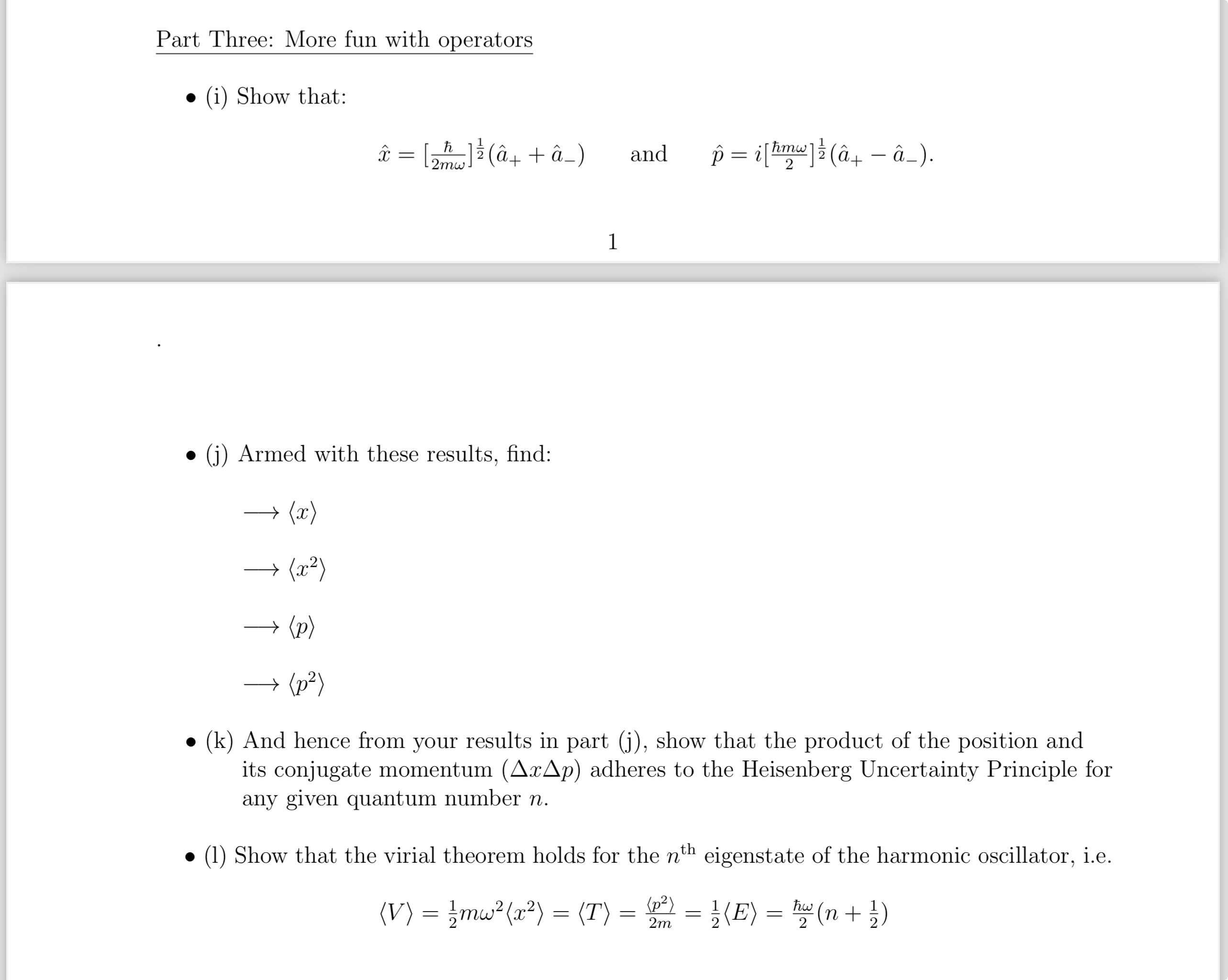 Solved Part Three: More fun with operators(i) ﻿Show | Chegg.com