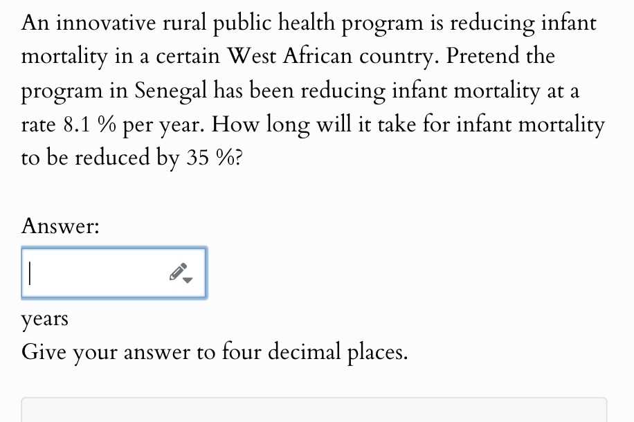 Solved An innovative rural public health program is reducing | Chegg.com