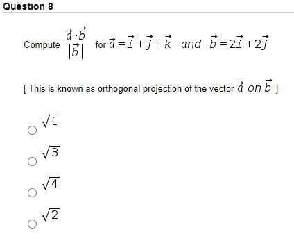 Solved Question 1 Find the vector that is orthogonal | Chegg.com