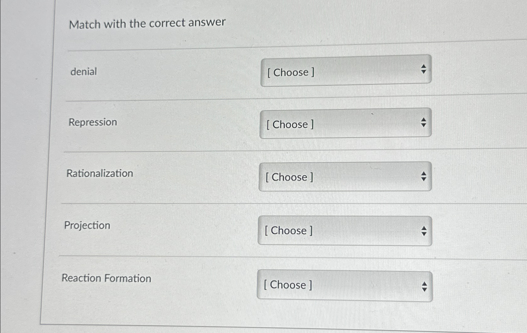 Solved Match with the correct | Chegg.com
