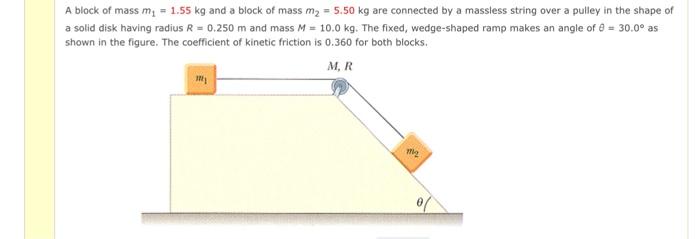 Solved b) Determine the acceleration of the two blocks. | Chegg.com