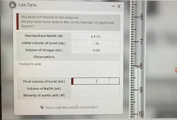 Solved What is Final volume of buret volume of NaOHMolarity | Chegg.com