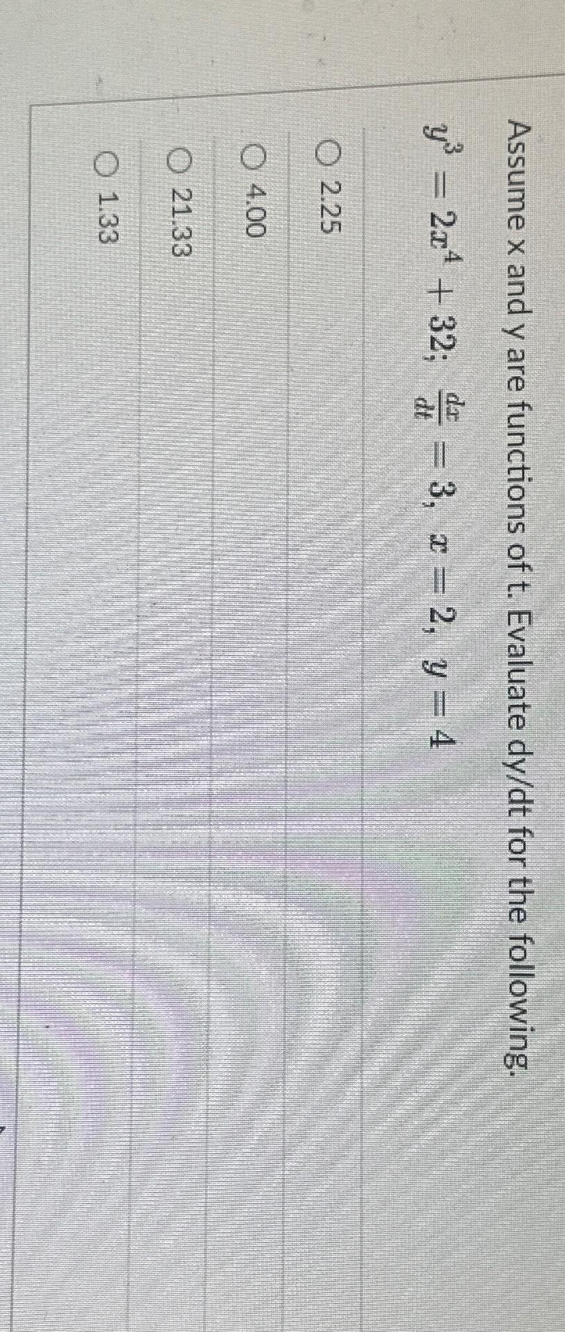 solved-assume-x-and-y-are-functions-of-t-evaluate-dydt-chegg