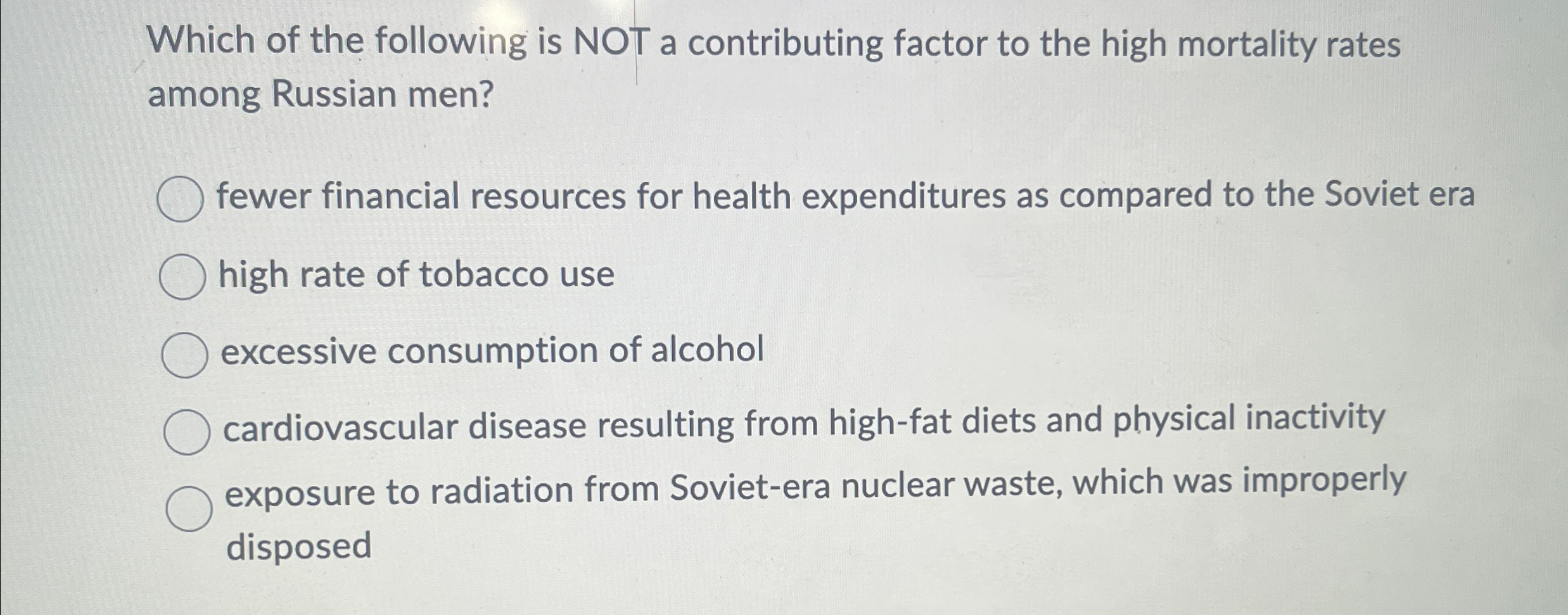 Solved Which of the following is NOT a contributing factor | Chegg.com