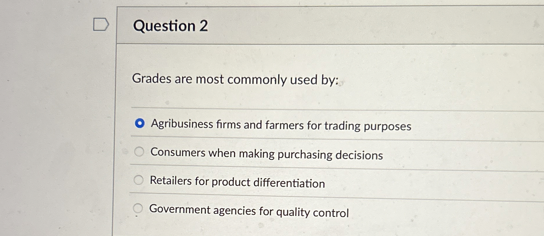 Solved Question 2Grades are most commonly used | Chegg.com