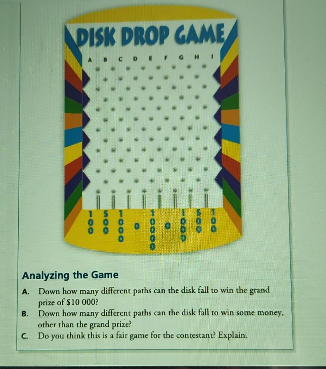 Solved Analyzing the Game A. Down how many different paths | Chegg.com