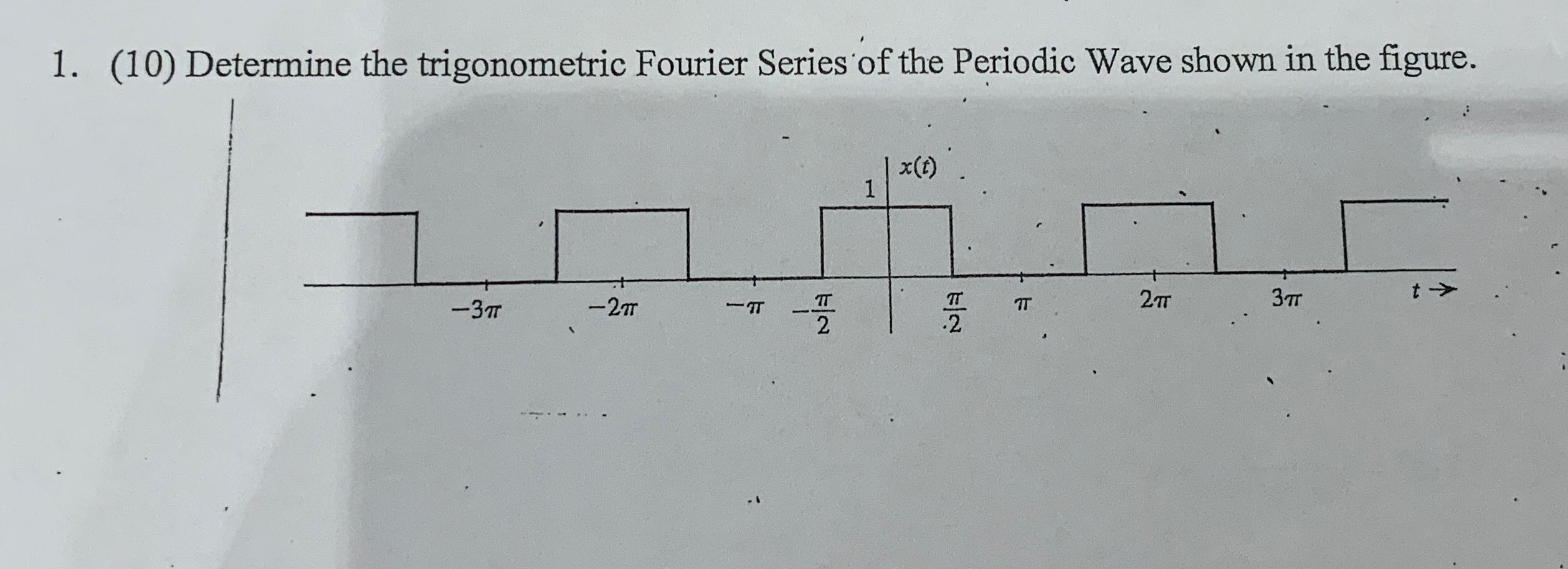 Solved 10 ﻿determine The Trigonometric Fourier Series Of