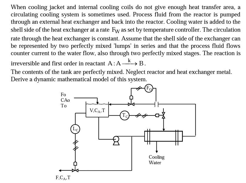 Solved When cooling jacket and internal cooling coils do not | Chegg.com