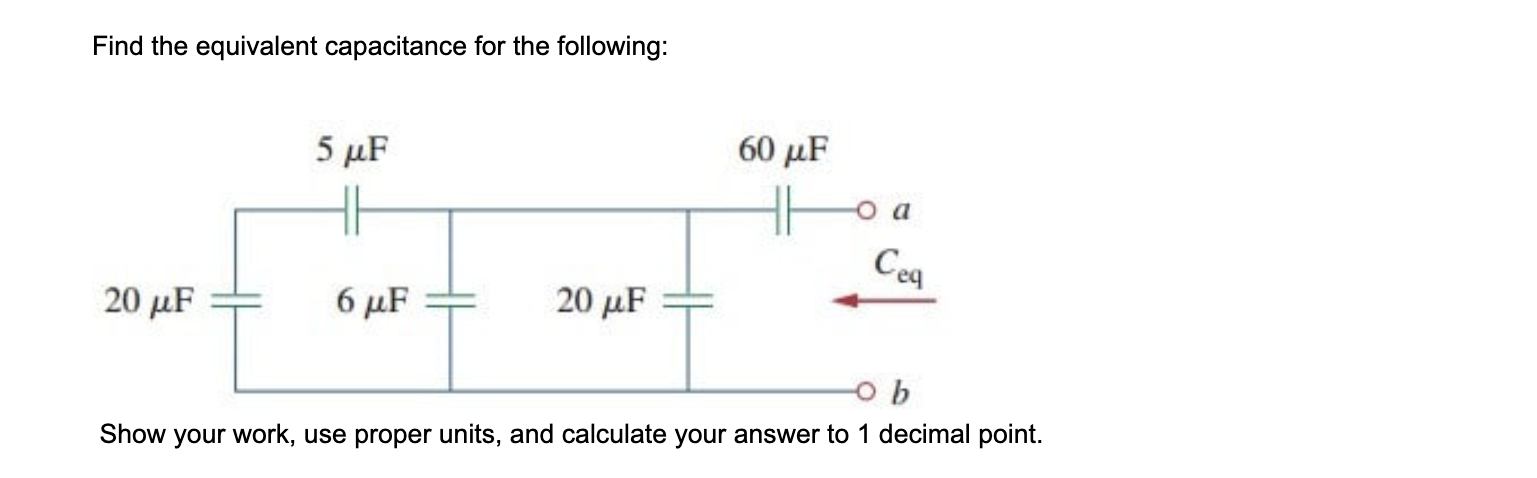 Solved Find the equivalent capacitance for the | Chegg.com