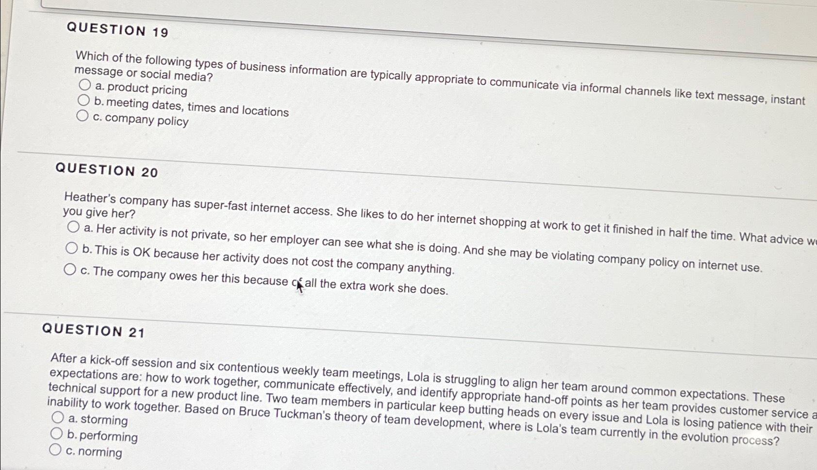 Solved QUESTION 19Which of the following types of business | Chegg.com