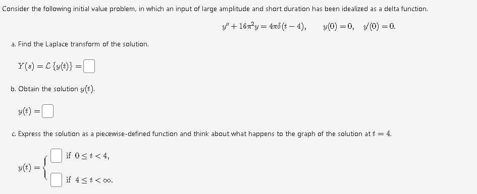 Solved Consider the following initial value problem, in | Chegg.com