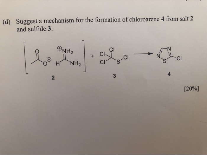 Solved (d) Suggest a mechanism for the formation of | Chegg.com